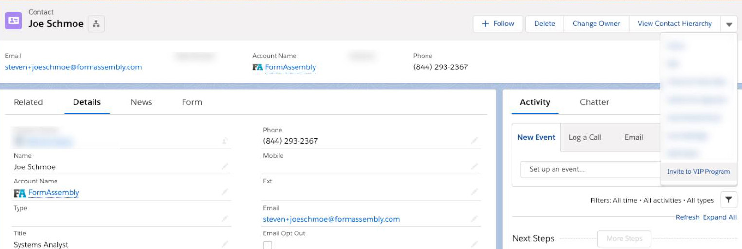 Registration Form Tutorial: Managing the FormAssembly VIP Program