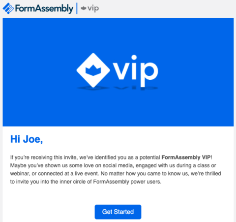 Registration Form Tutorial: Managing the FormAssembly VIP Program