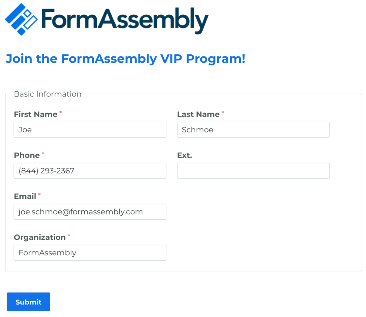 Registration Form Tutorial: Managing the FormAssembly VIP Program