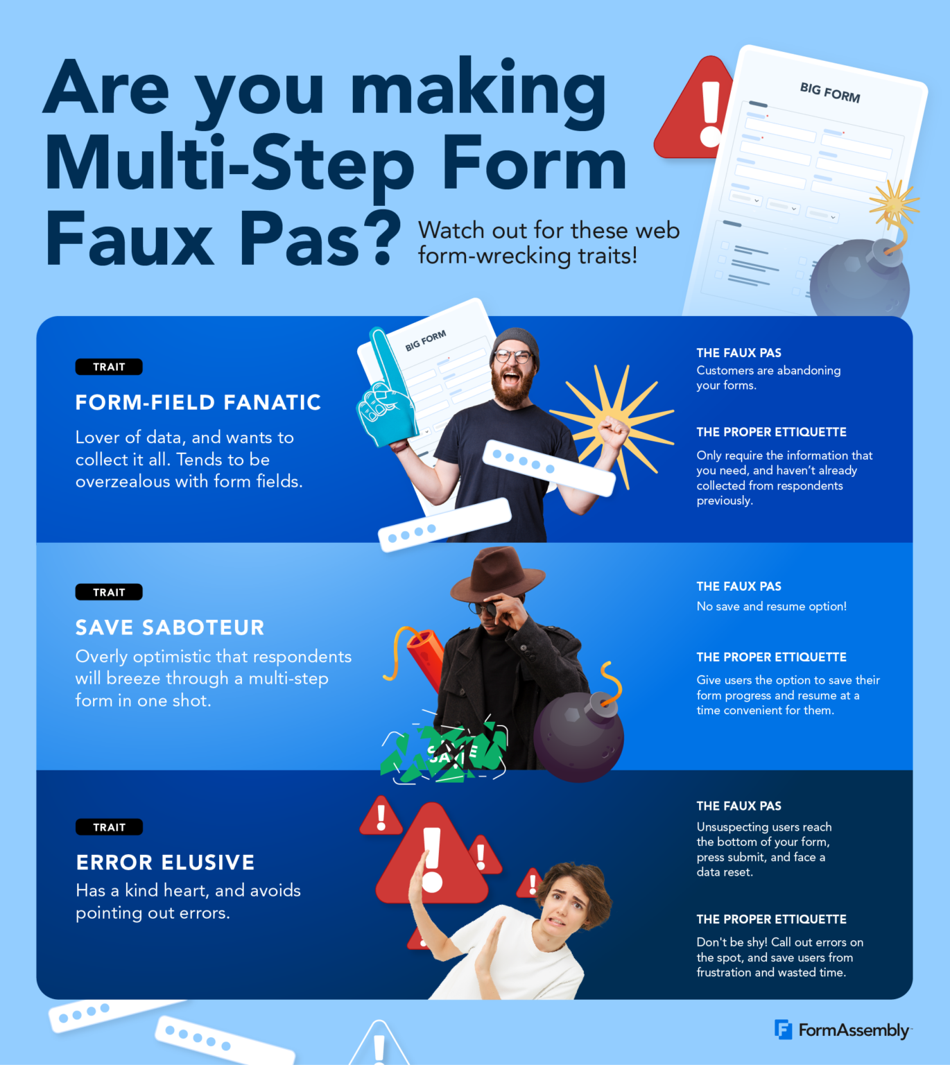 Multi-step Form Faux Pas Infographic