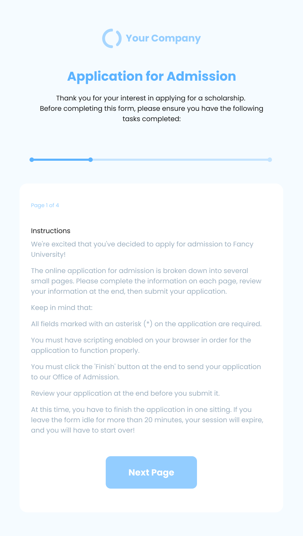 College Application Form Template | Simplify Your Admissions Process